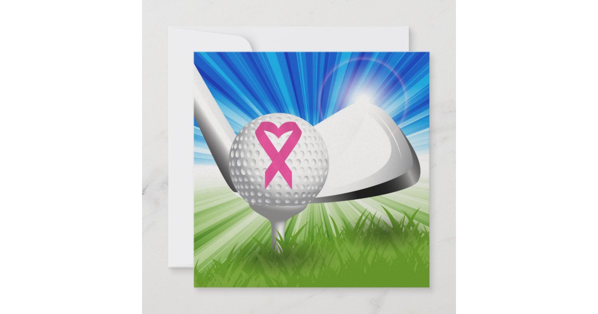Cancer Awareness Pink Ribbon Golf | Zazzle