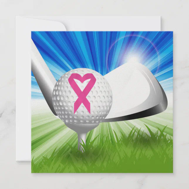 Cancer Awareness Pink Ribbon Golf | Zazzle