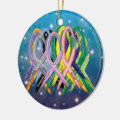 Cancer Awareness Ribbons Ceramic Ornament | Zazzle