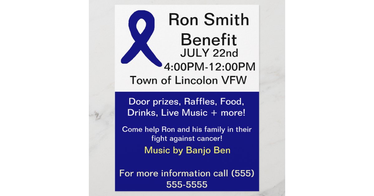 Cancer benefit flyers | Zazzle
