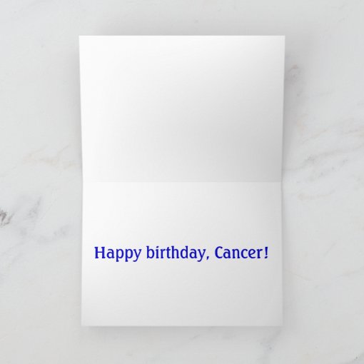 Cancer Birthday Card | Zazzle
