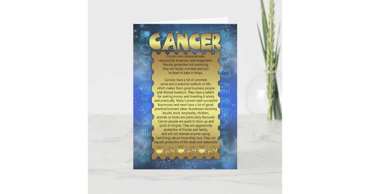 Cancer Birthday Card - Zodiac Birthday Card - Canc | Zazzle