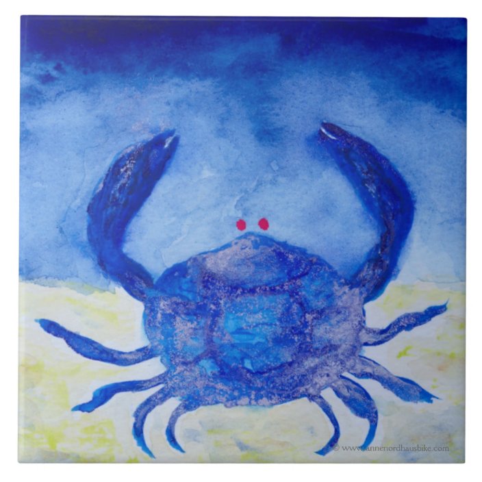 Cancer Blue Zodiac Symbol Ceramic Tile | Zazzle.com