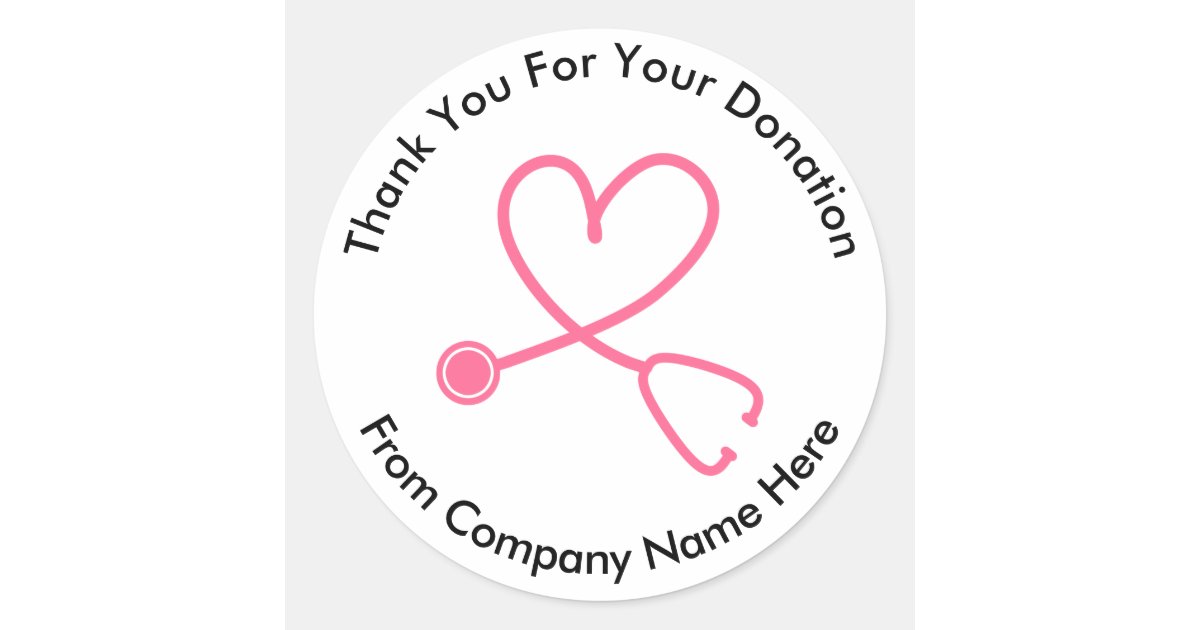 Cancer Donation Logo Thank you Stickers | Zazzle