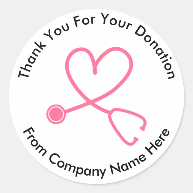 Cancer Donation Logo Thank you Stickers | Zazzle