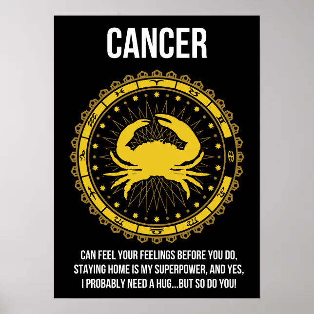 Cancer - Horoscope, Funny Zodiac Sign Humor | Zazzle