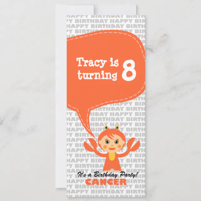 Cancer Invitation Birthday Party | Zazzle