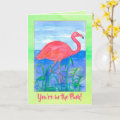 Cancer Remission Flamingo Bird Good Health Card | Zazzle