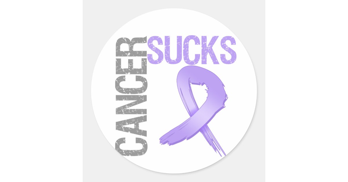 Cancer SUCKS Classic Round Sticker | Zazzle
