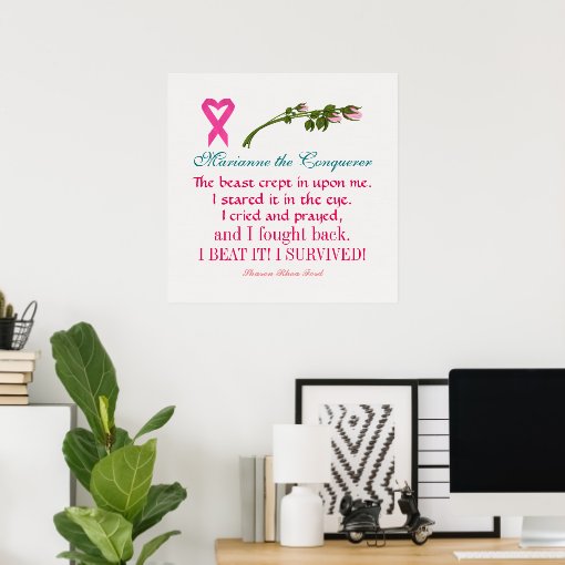 Cancer Survivor - Awareness Poem Poster - SRF | Zazzle