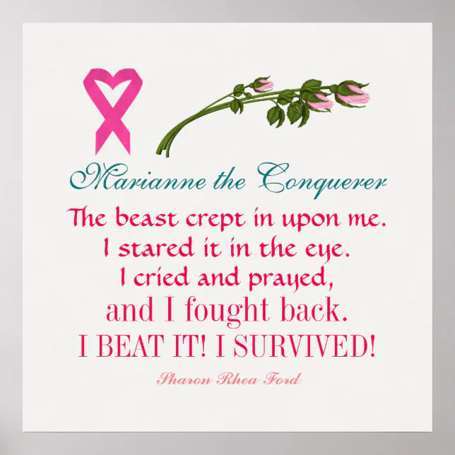 Cancer Survivor - Awareness Poem Poster - SRF | Zazzle
