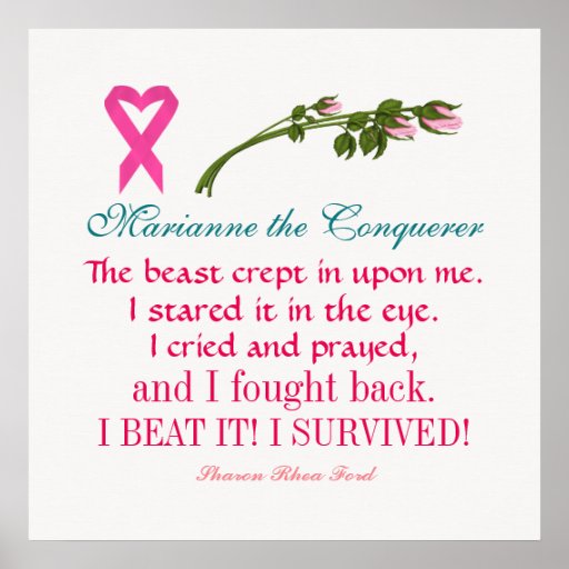 Cancer Survivor - Awareness Poem Poster - SRF | Zazzle