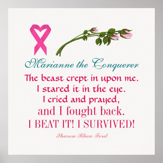 Cancer Survivor - Awareness Poem Poster - SRF | Zazzle.com