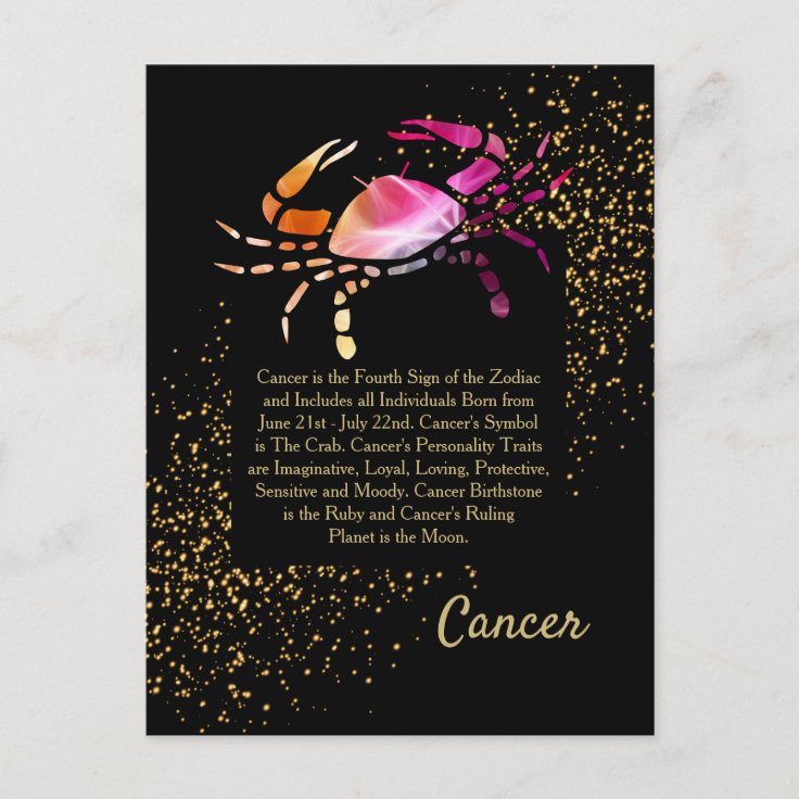 Cancer the Crab Postcard | Zazzle
