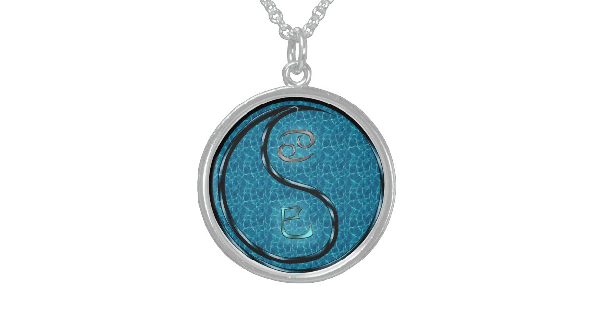 Cancer & Water Snake Sterling Silver Necklace | Zazzle