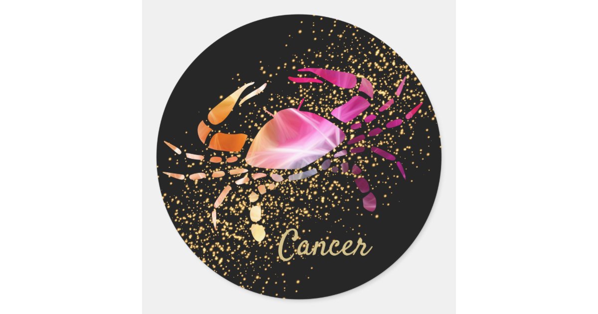 Cancer - Zodiac Sign Classic Round Sticker | Zazzle