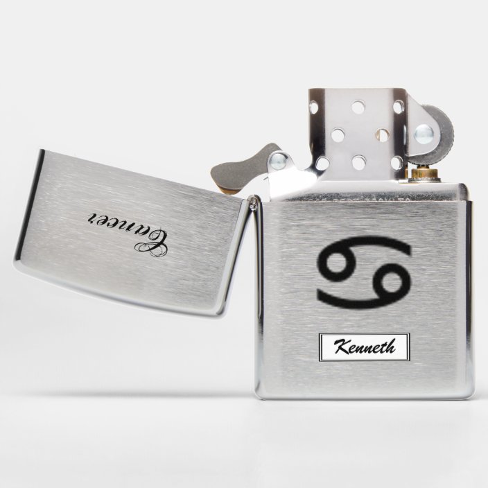 Cancer Zodiac Symbol Standard by Kenneth Yoncich Zippo Lighter | Zazzle.com