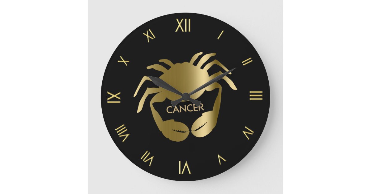 Cancer Zodiac Symbol Wall Clock | Zazzle