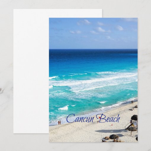 Cancun Beach, Mexico Card | Zazzle