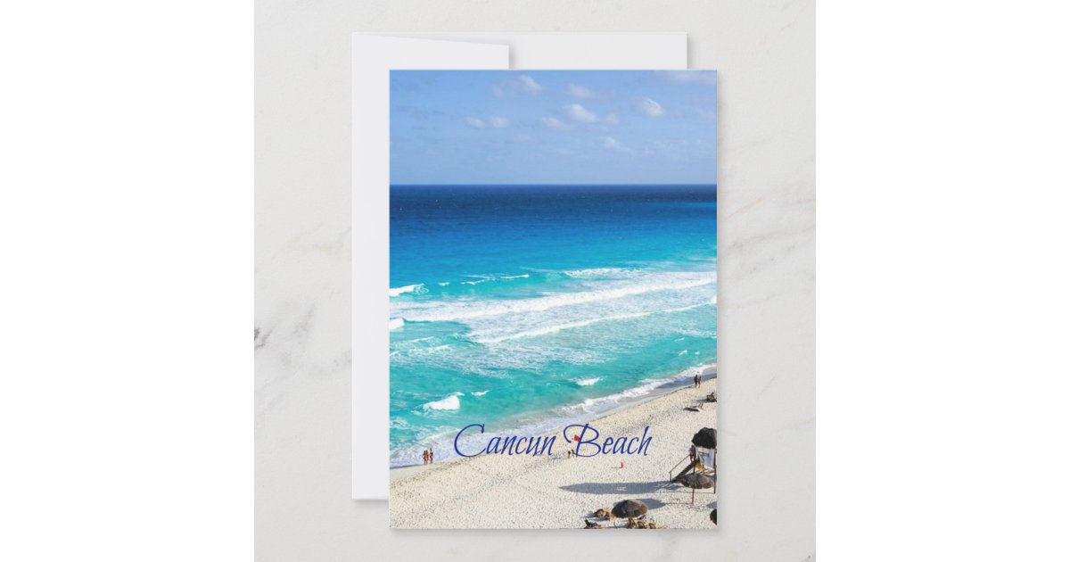 Cancun Beach, Mexico Card | Zazzle