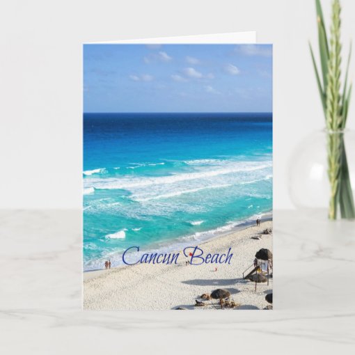 Cancun Beach, Mexico Card | Zazzle