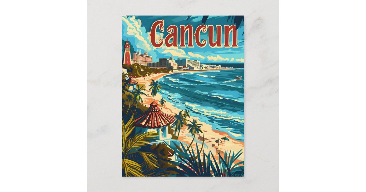 Cancun Beach Postcard | Zazzle