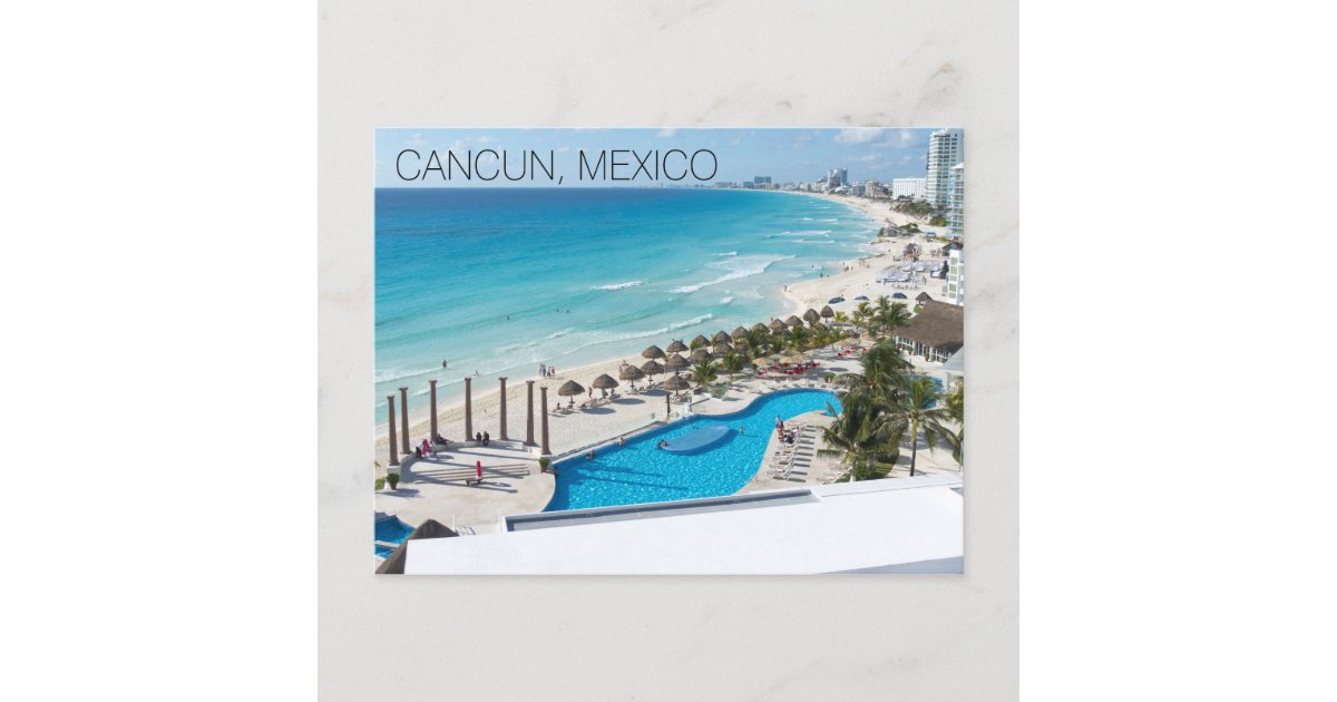 Cancun Beach Resort Mexico Vacation Postcard | Zazzle
