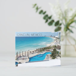 Cancun Beach Resort Mexico Vacation Postcard | Zazzle
