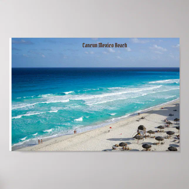 Cancun ,Mexico Beach Poster | Zazzle