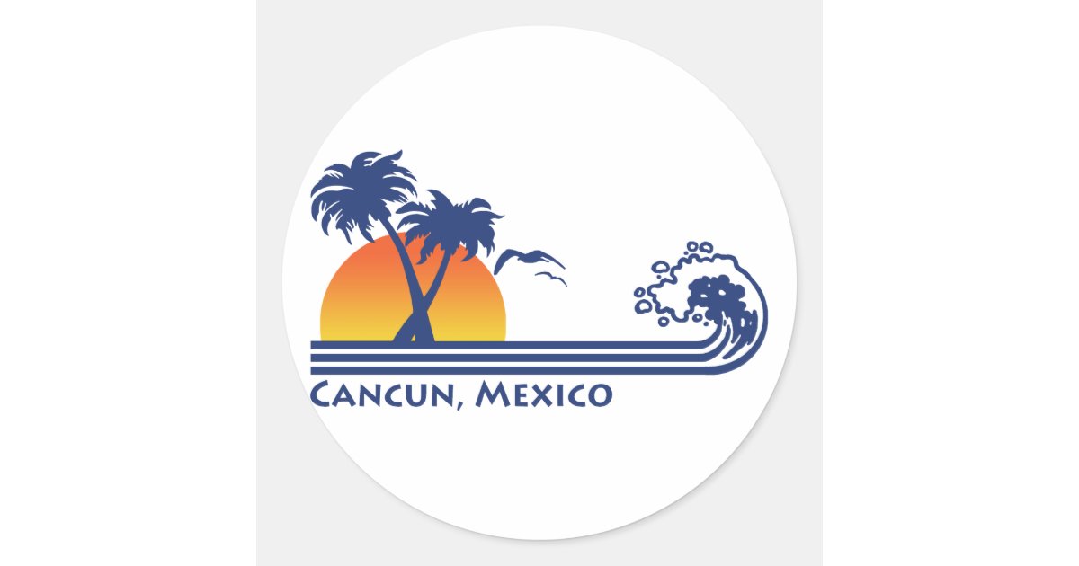 Cancun Mexico Classic Round Sticker | Zazzle