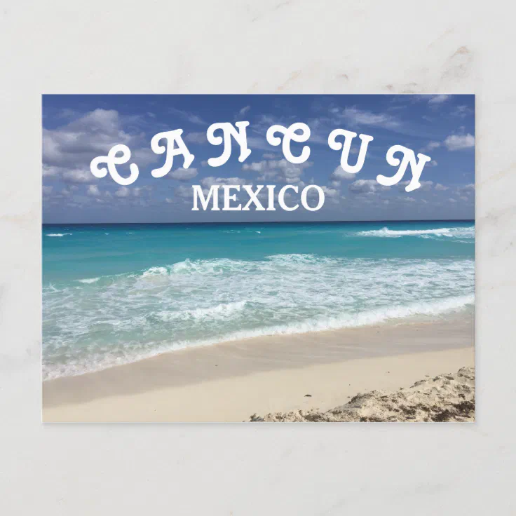 Cancun Mexico Clear Water Caribbean Beach Postcard | Zazzle