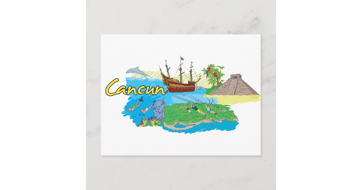 Cancun, Mexico Famous City Postcard | Zazzle