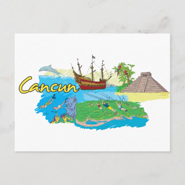 Cancun, Mexico Famous City Postcard | Zazzle