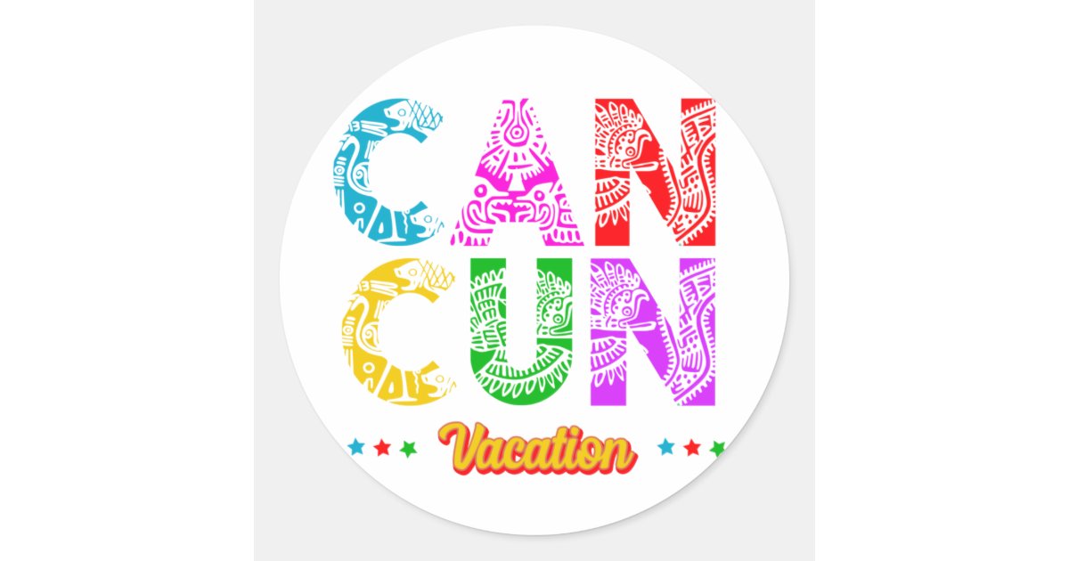 Cancun Mexico Group Vacation Adventure Classic Round Sticker | Zazzle