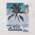 Cancun Mexico Vintage style poster Art Postcard | Zazzle