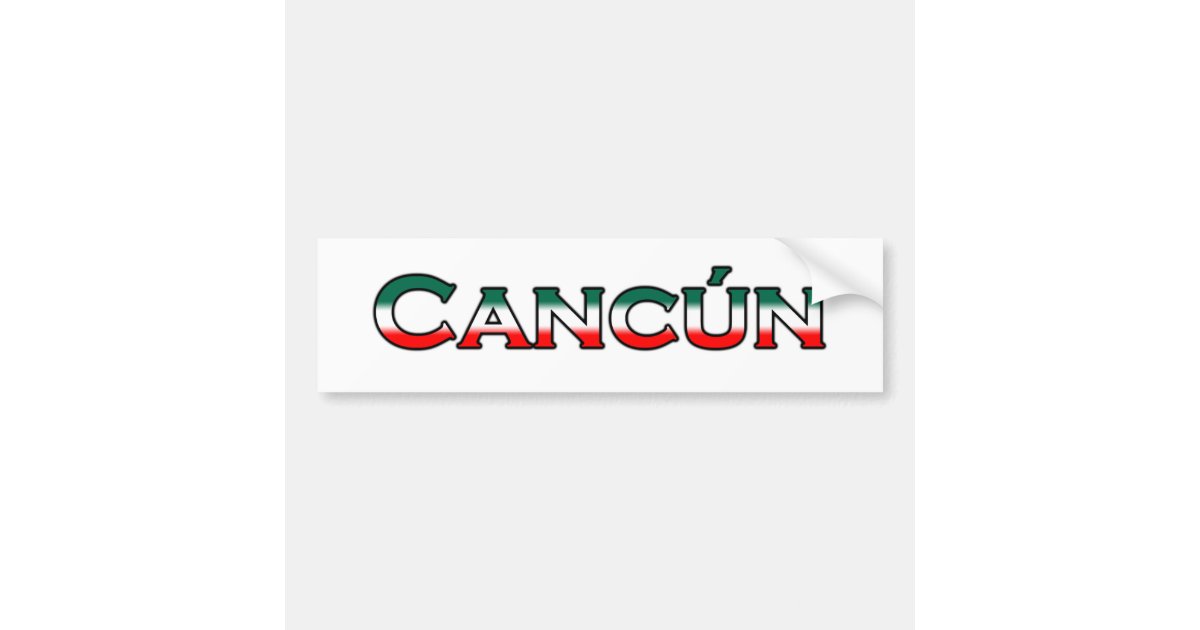 Cancun (text logo) bumper sticker | Zazzle