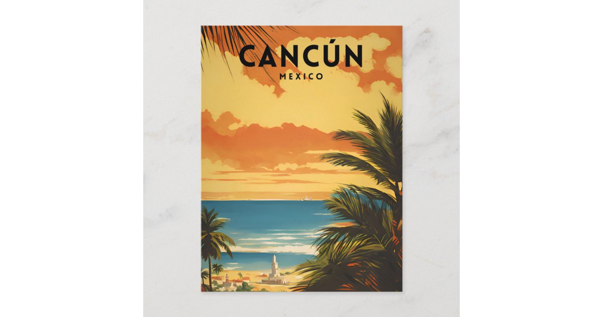 Cancun Travel Postcard | Zazzle