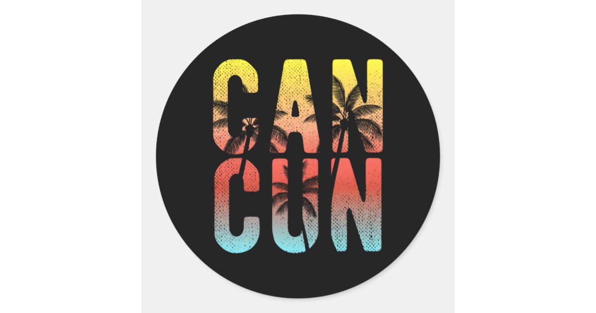 Cancun Vacation Classic Round Sticker | Zazzle