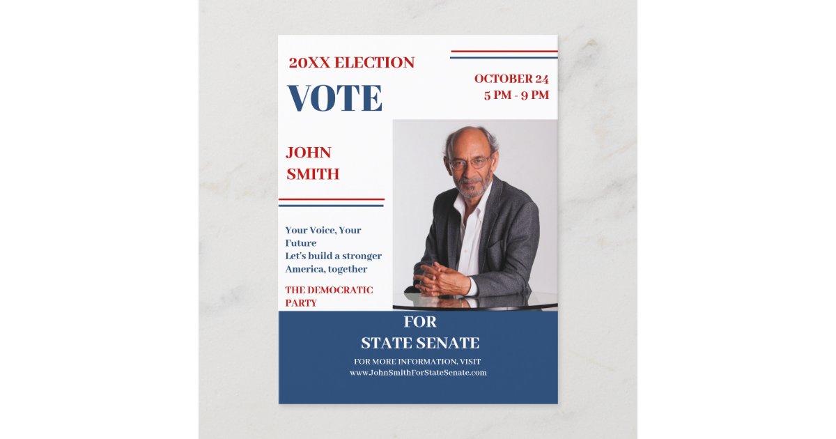Candidate Introduction Political Campaign Postcard | Zazzle