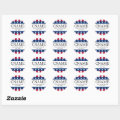 Candidate name political election campaign stars classic round sticker ...
