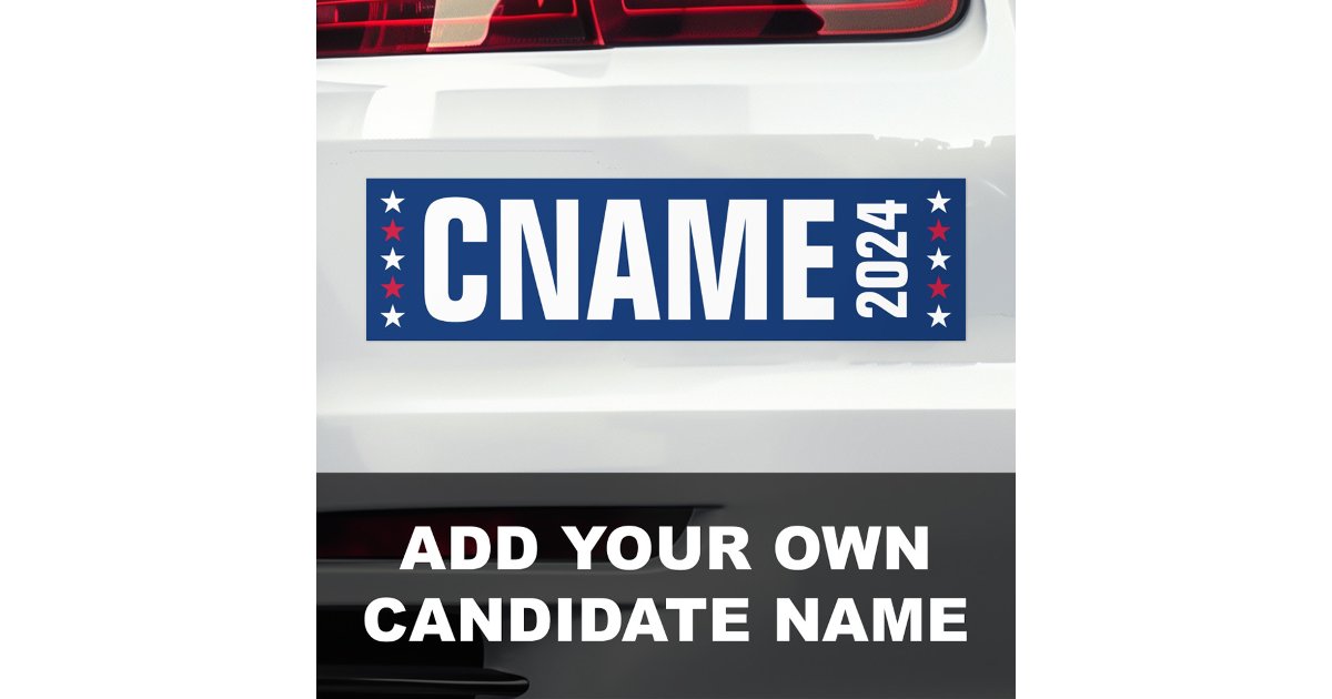 Candidate name year political election campaign bumper sticker | Zazzle