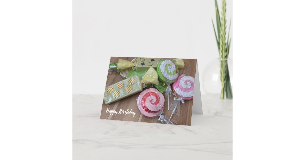 Candies and Lollipops Birthday Card | Zazzle