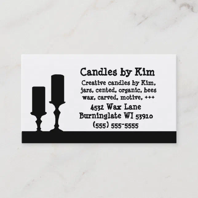 Candle business cards | Zazzle
