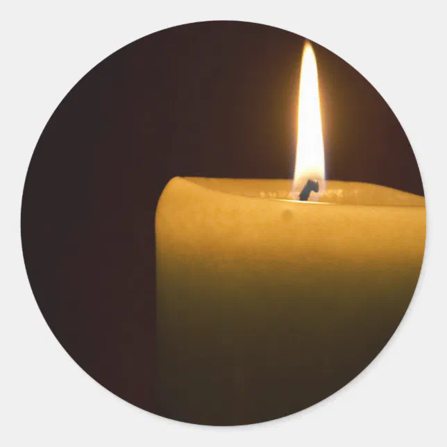Candle Flame Classic Round Sticker | Zazzle