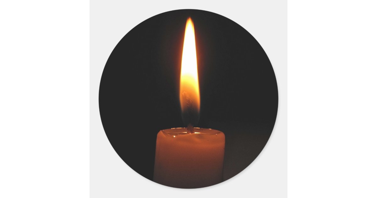 Candle Flame Classic Round Sticker | Zazzle