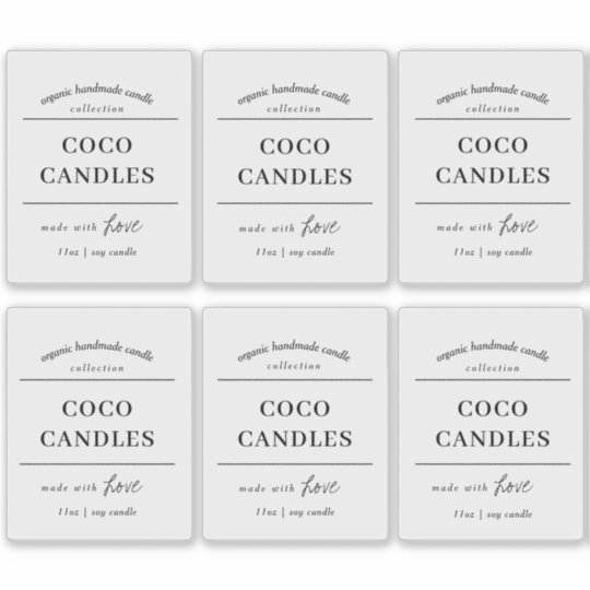 Candle Label Transparent Vinyl Design | Zazzle.com