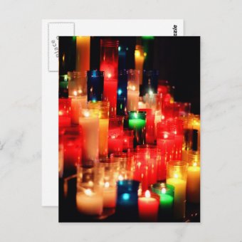 Candle light postcard | Zazzle