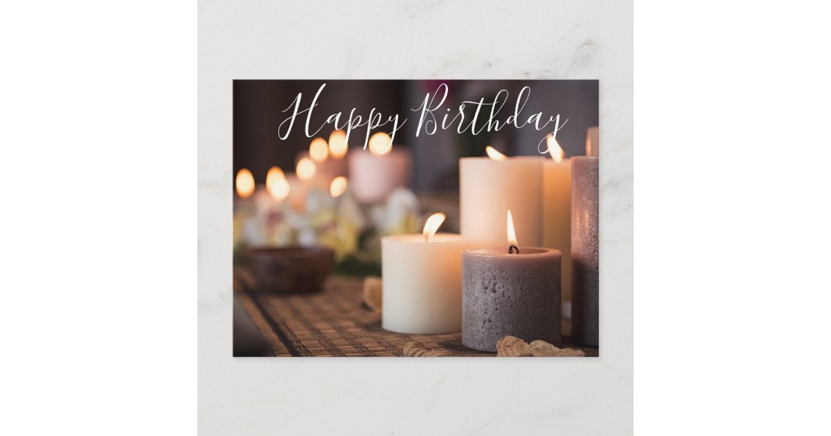 Candle lighting for Happy Birthday wishes Postcard | Zazzle