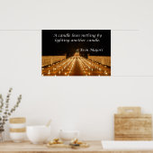 Candle lighting poster | Zazzle