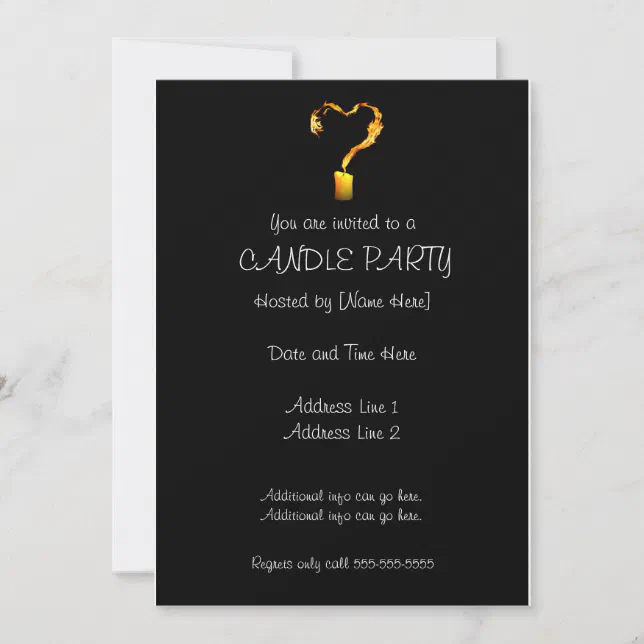 Candle Party Invitations | Zazzle